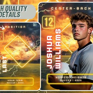 Editable Soccer Poster Banner Canva Template Customizable Digital ...