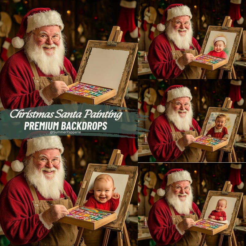 Santa Overlays - Etsy