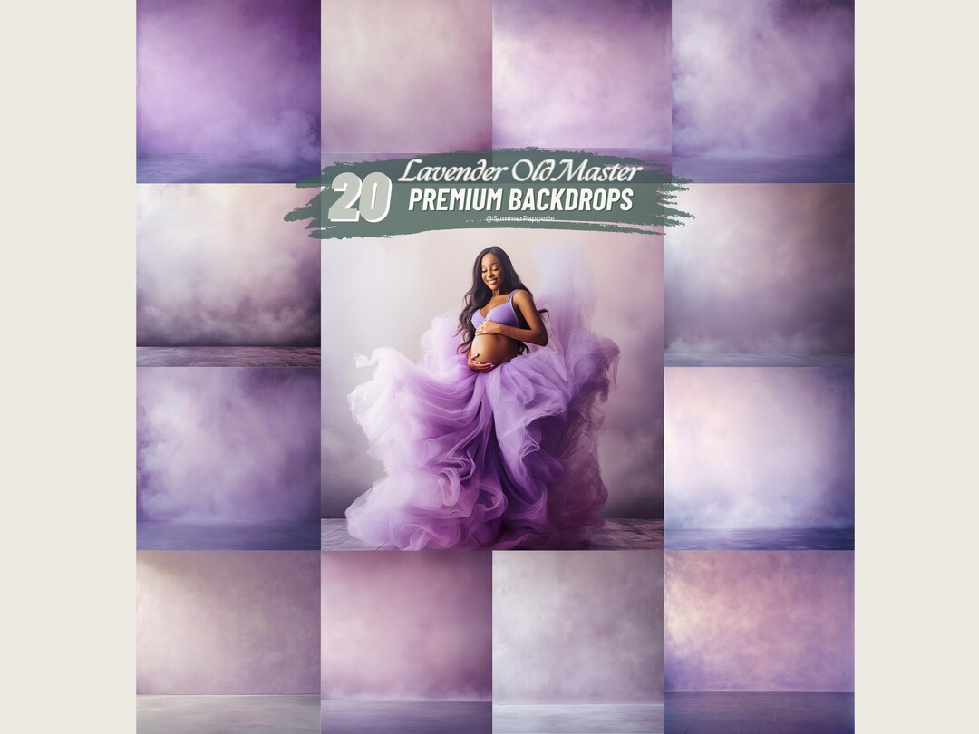 Lavender Old Master Background Vertical Digital Backdrop | Elegant ...