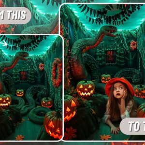 Halloween Snake Halloween Background Digital Backdrops Overlay ...