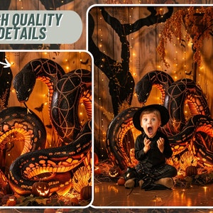 Halloween Snake Halloween Background Digital Backdrops Overlay ...