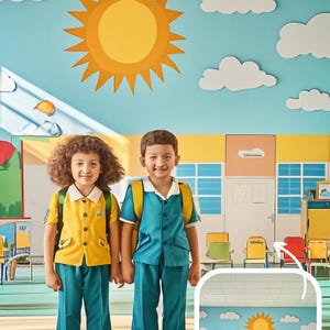Back to School Digital Background | Fine Art Classroom Backdrop for ...