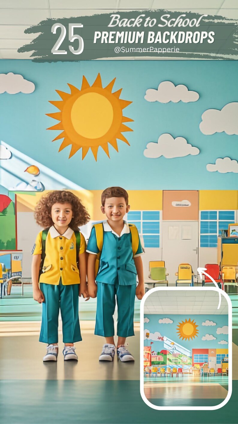 Back to School Digital Background | Fine Art Classroom Backdrop for ...