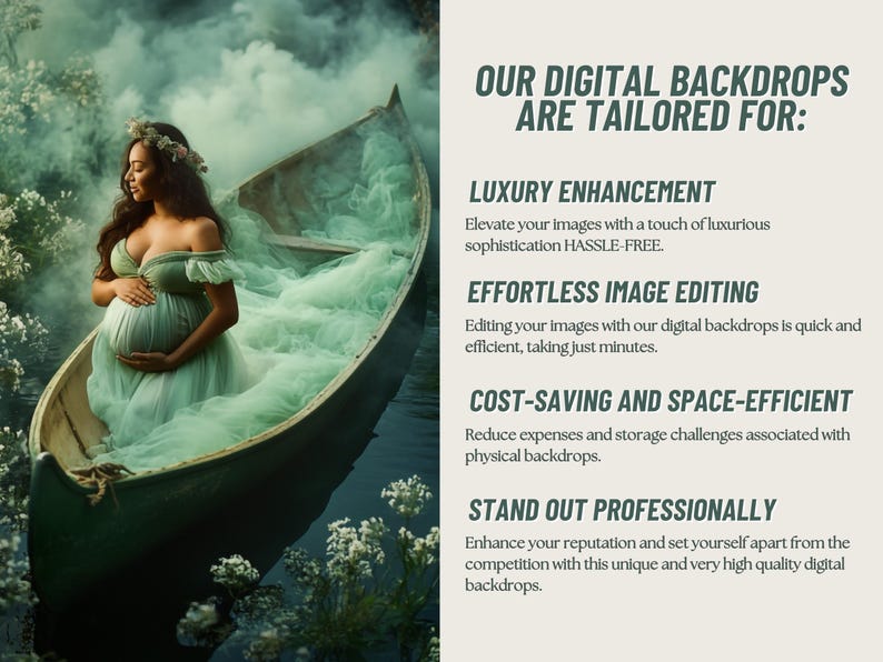 Boat Backdrops Maternity Digital Backdrop, Photography Backdrop, Floral ...