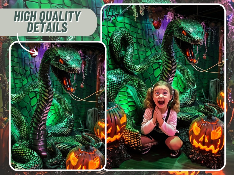 Halloween Snake Halloween Background Digital Backdrops Overlay ...
