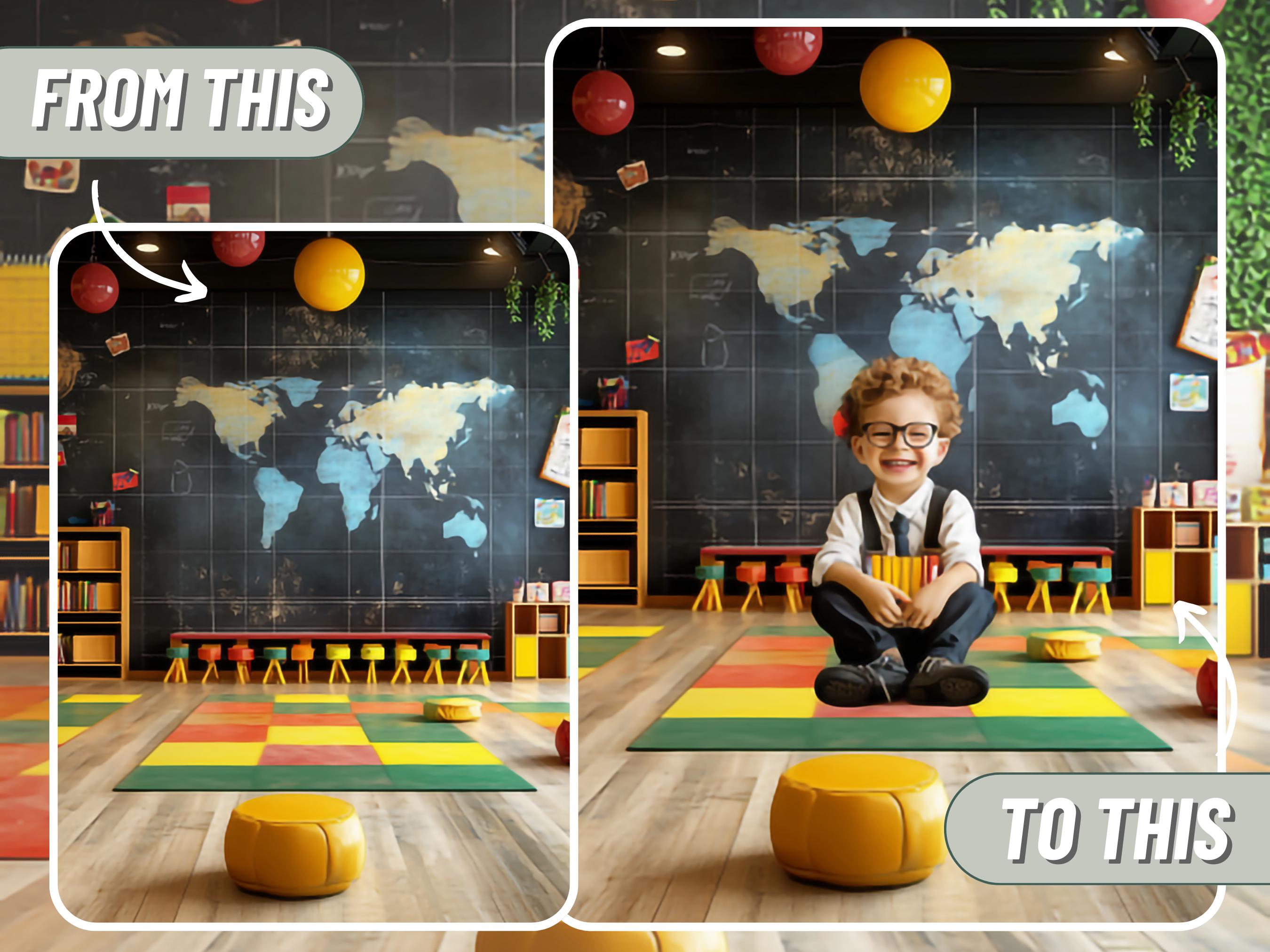 Back to School Digital Background | Fine Art Classroom Backdrop for ...