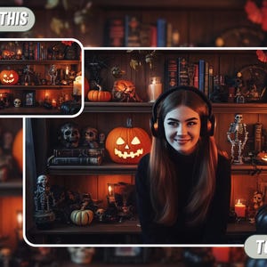 Halloween Zoom Virtual Backgrounds Pumpkin Themed Meeting Backdrops for ...