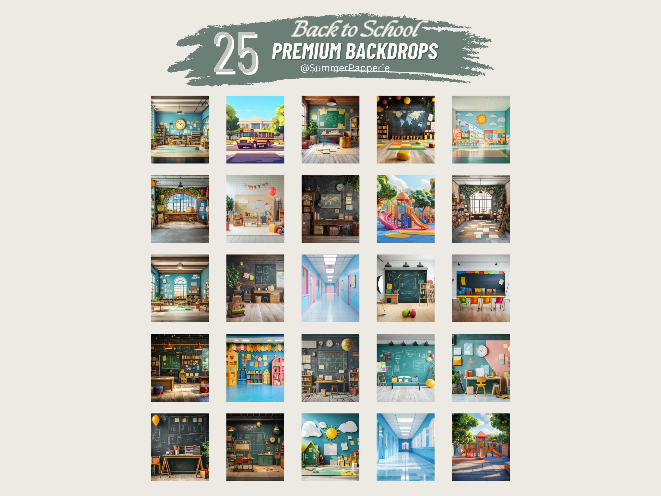 Back to School Digital Background | Fine Art Classroom Backdrop for ...