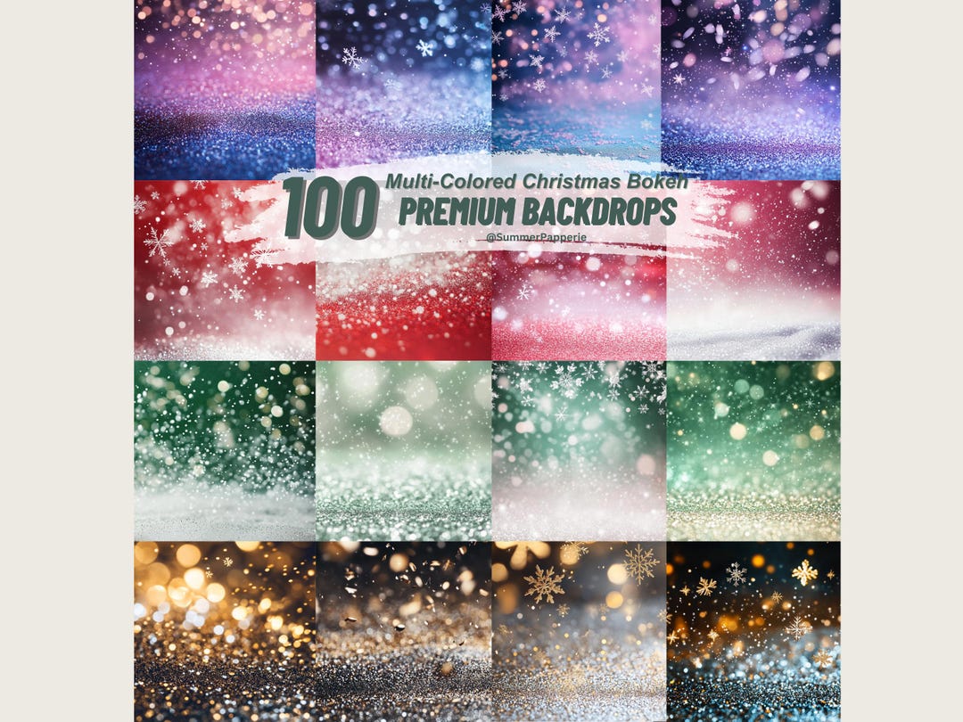Christmas Bokeh Background Studio Digital Background Twinkle Bokeh ...