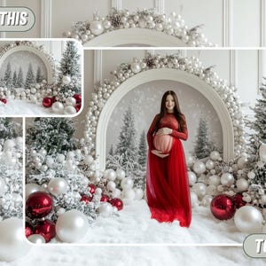 Christmas Arch Maternity Digital Backdrop | Holiday Photography ...