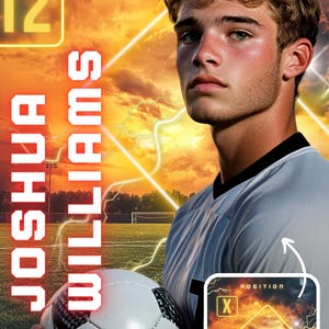 Editable Soccer Poster Banner Canva Template Customizable Digital ...