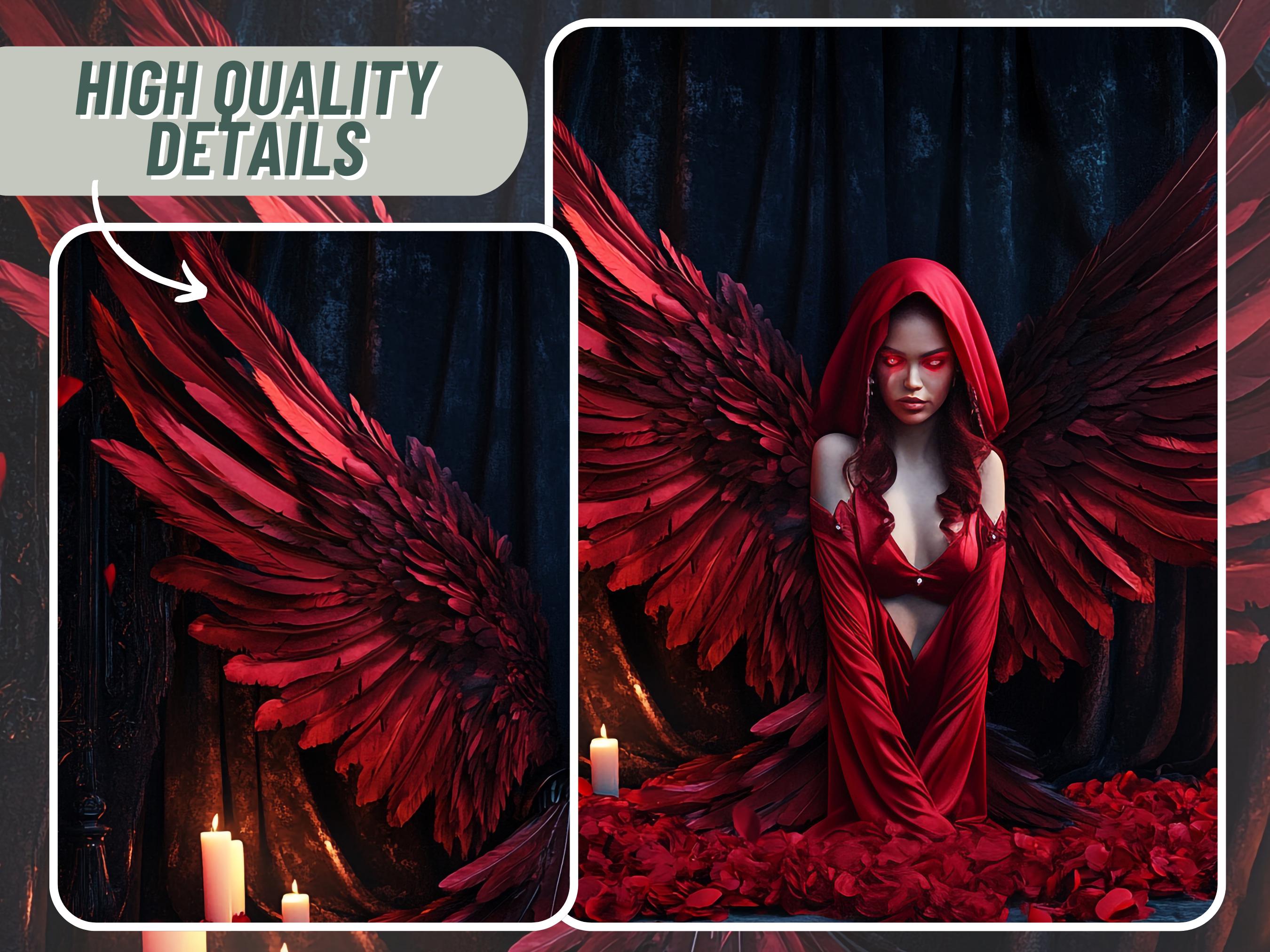 Vampire Wings Halloween Background Digital Backdrops Overlay Halloween ...