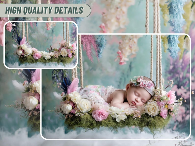 Swing Newborn Digital Backdrops Overlay Newborn Digital Backdrops ...