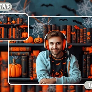 Halloween Zoom Virtual Backgrounds Pumpkin Themed Meeting Backdrops for ...