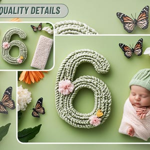 Newborn Knitted Digital Backgrounds Baby's First Twelve Months ...