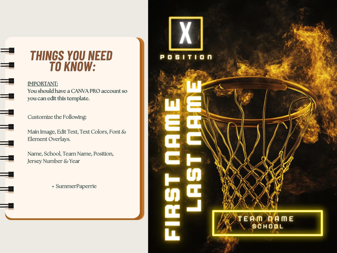 Basketball Team Canva Template Basketball Backdrop Sports Poster Design ...