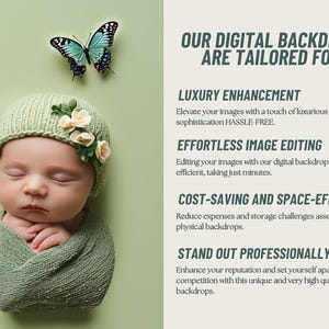 Newborn Knitted Digital Backgrounds Baby's First Twelve Months ...