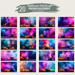 Halloween Witchcraft Background Digital Backdrops Overlay Halloween ...