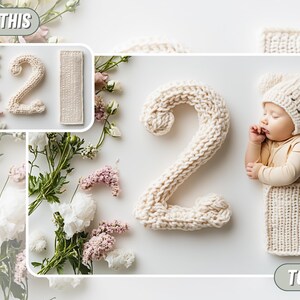 Newborn Knitted Digital Backgrounds Baby First Twelve Months Newborn ...