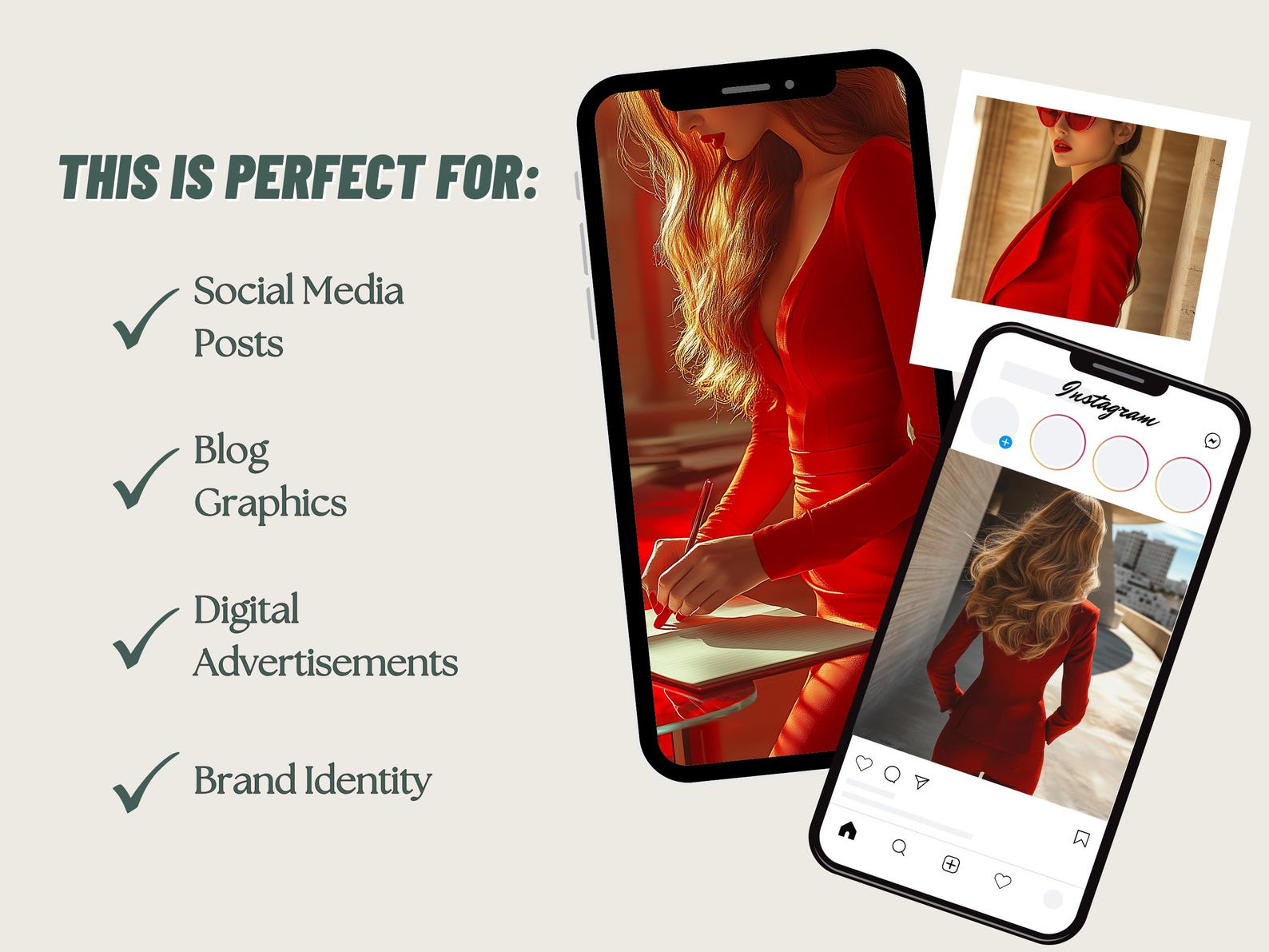 Luxury Business Woman Red Aesthetic Faceless Stock Photos MRR and PLR ...
