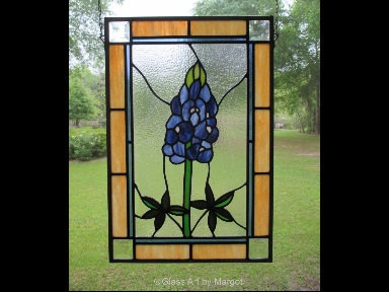 Stained Glass Texas Bluebonnet Pattern Original Design - Etsy