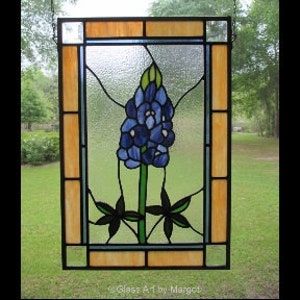 Stained Glass Texas Bluebonnet Pattern Original Design - Etsy