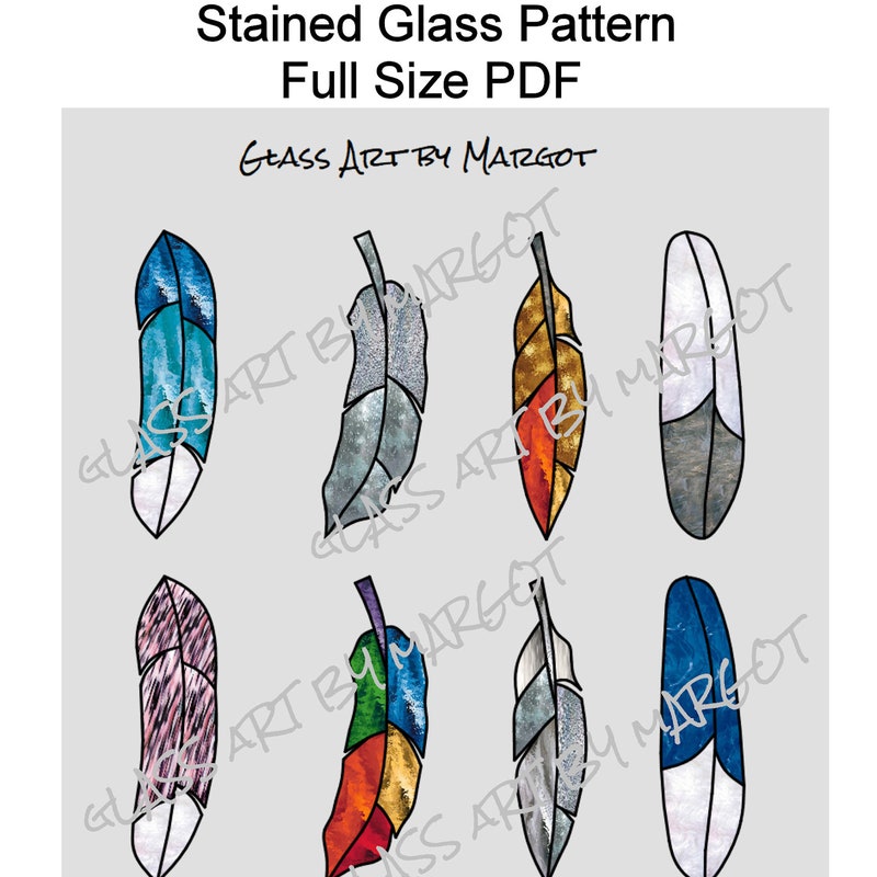 Stained Glass Feather - Etsy