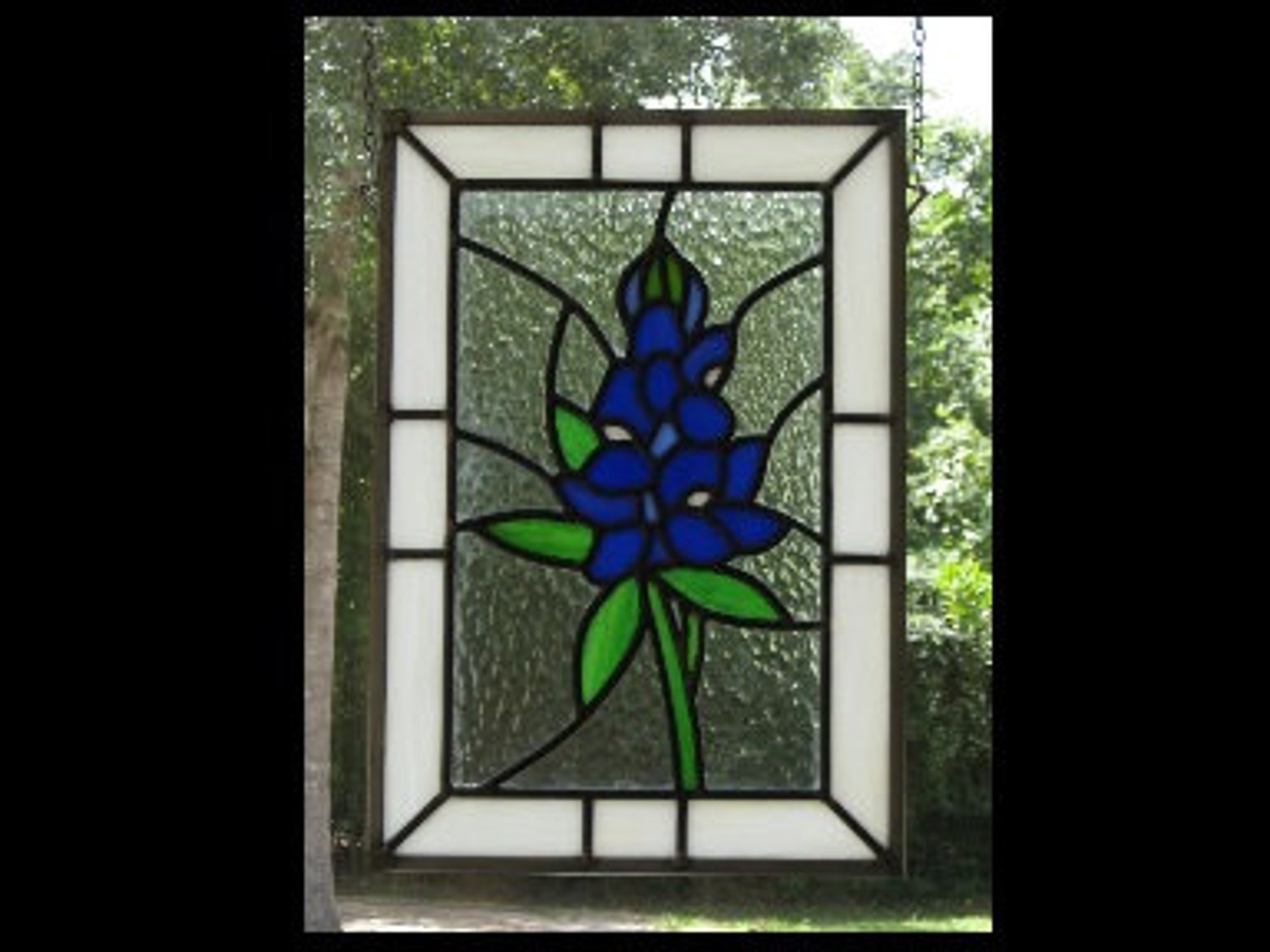 Stained Glass Pattern Original Texas Bluebonnet Design - Etsy