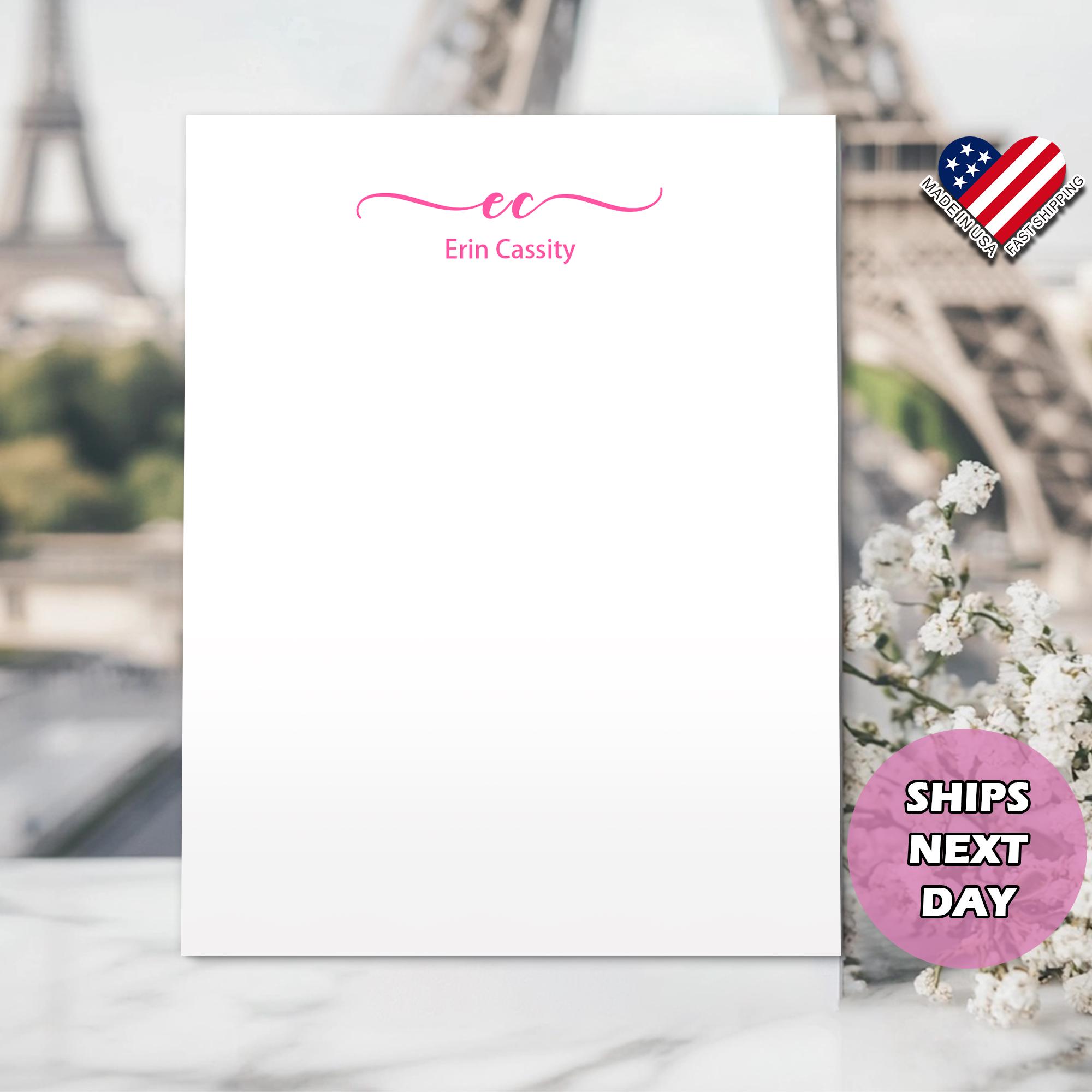 Name and Initials Notepad/to Do List Notepad/custom Monogram Notepad ...