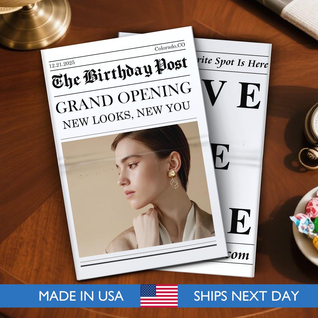3 PCS Business Newspapers/editable Large Newspapers Announcement/custom ...