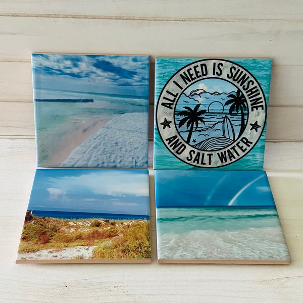 Beach Coasters - Etsy