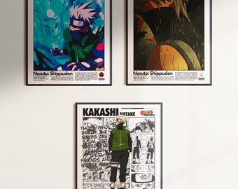 Kakashi Hatake Anime Poster | Epic Naruto Wall Art for Fans - Etsy