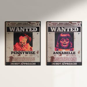 13 Vintage Halloween Wanted Poster, Spooky Horror Print, Creepy A4 Wall ...