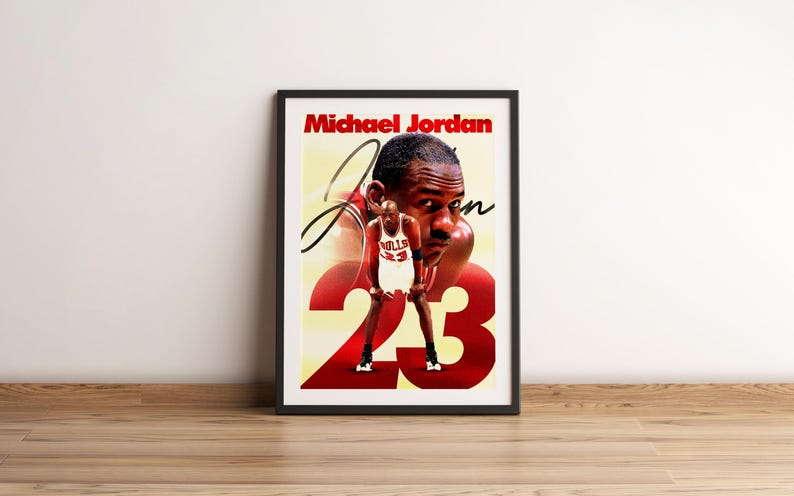 Michael Jordan Poster, Basketball Gifts, Sports Poster, Basketball ...