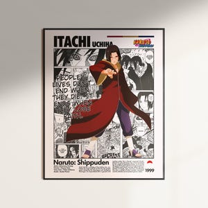 5 Itachi Posters Bundle Set, Itachi Uchiha Wall Art, Japanese Manga ...