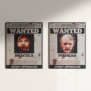 13 Vintage Halloween Wanted Poster, Spooky Horror Print, Creepy A4 Wall ...