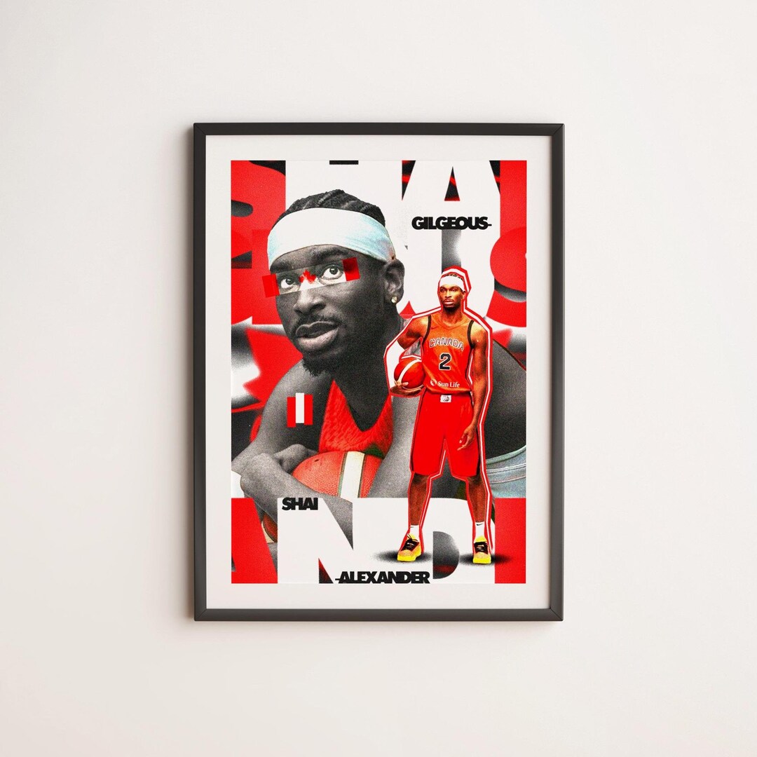 Shai Gilgeous-alexander Poster, Basketball Gifts, Sports Poster ...