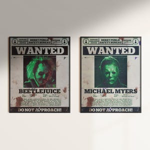 13 Vintage Halloween Wanted Poster, Spooky Horror Print, Creepy A4 Wall ...