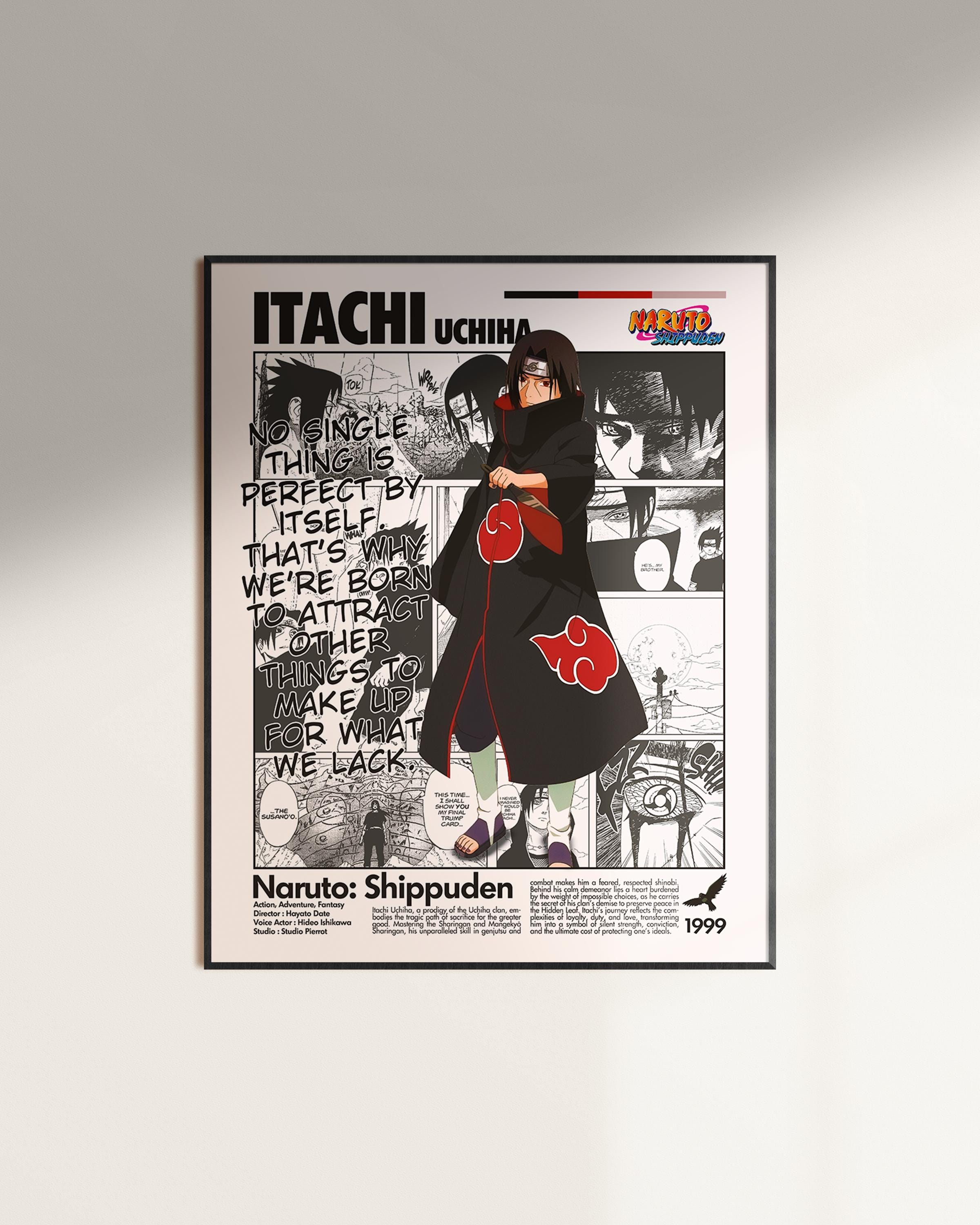 5 Itachi Posters Bundle Set, Itachi Uchiha Wall Art, Japanese Manga ...