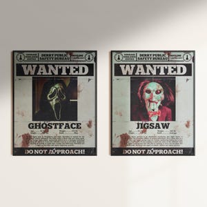 13 Vintage Halloween Wanted Poster, Spooky Horror Print, Creepy A4 Wall ...