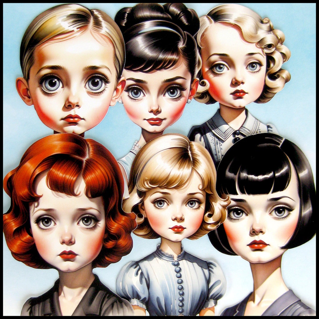 6 X old Timey Starlets/ Matte Paper Stickers/ Not WATERPROOF - Etsy