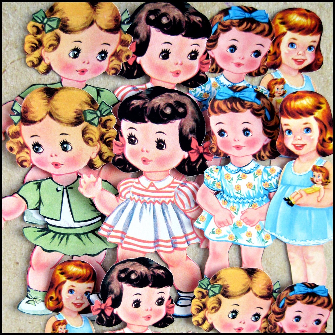 12 X "cute Dolls" 2 Sizes/ Matte Paper Stickers/ Not WATERPROOF. - Etsy