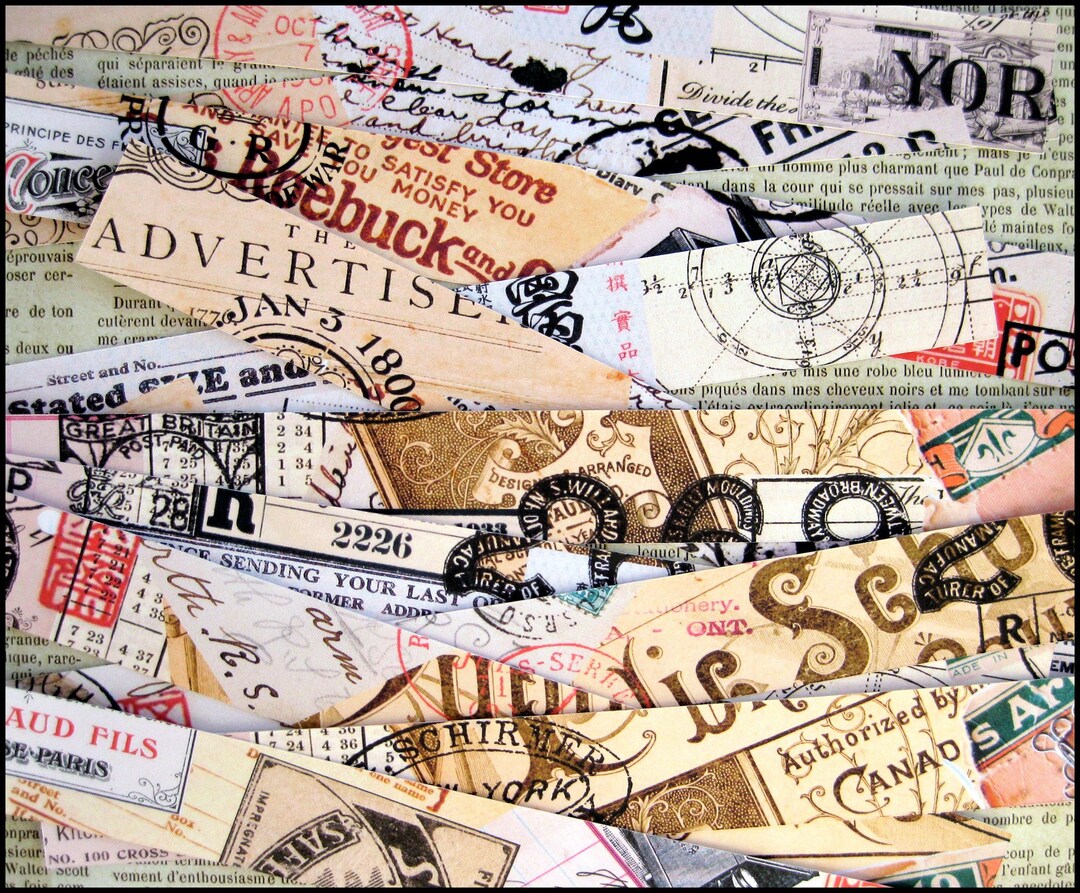 11 X grungy Sticker Strips Vintage Reprint/choose Your Set/ Die Cut ...