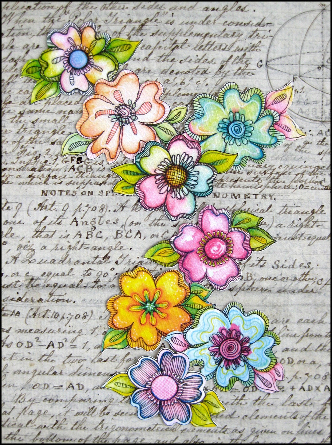 16 X Watercolor Reprint Flower Fodder/ Watercolor Paper or - Etsy