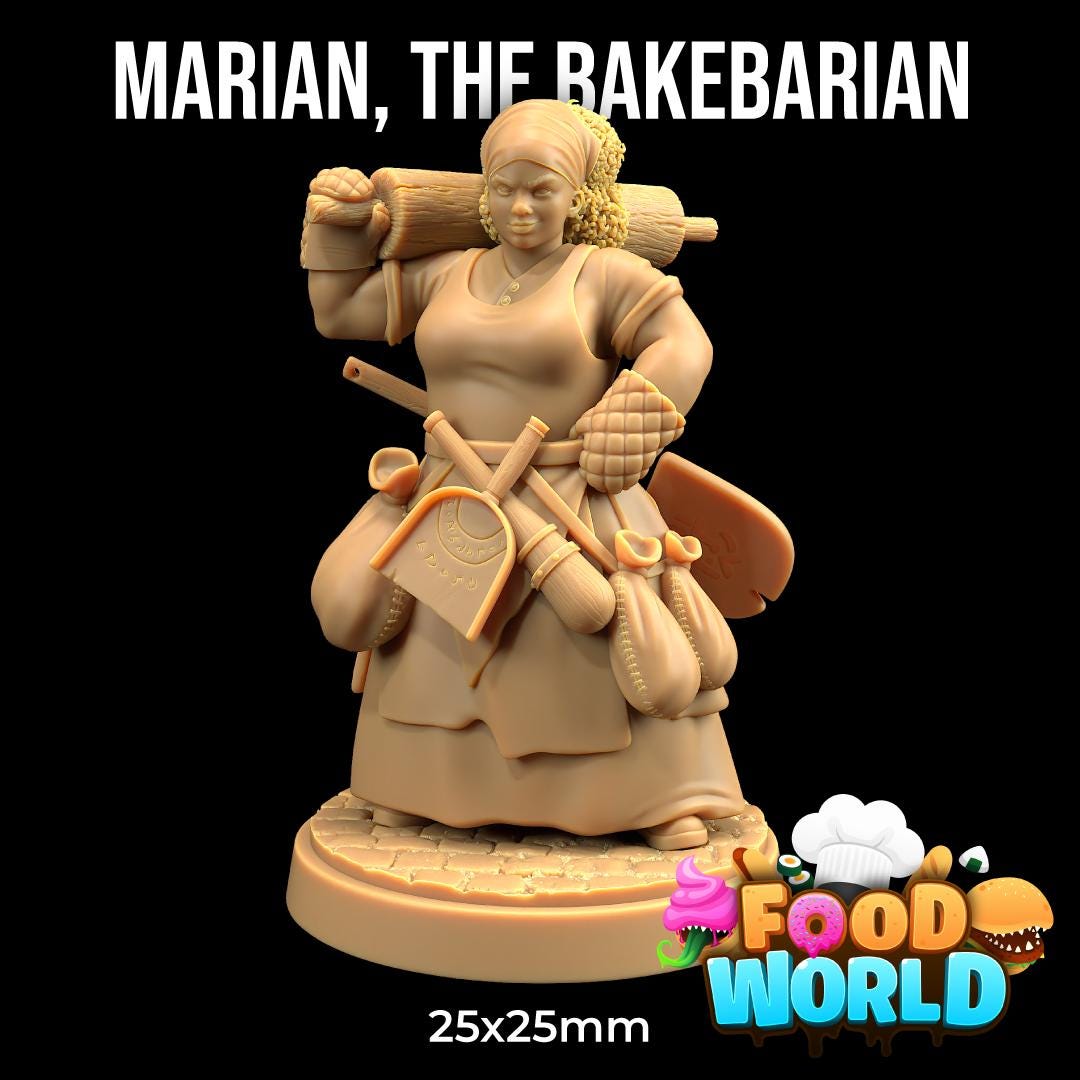 Baker Barbarian Mini Food World Marian Dungeons and Dragons Miniature ...