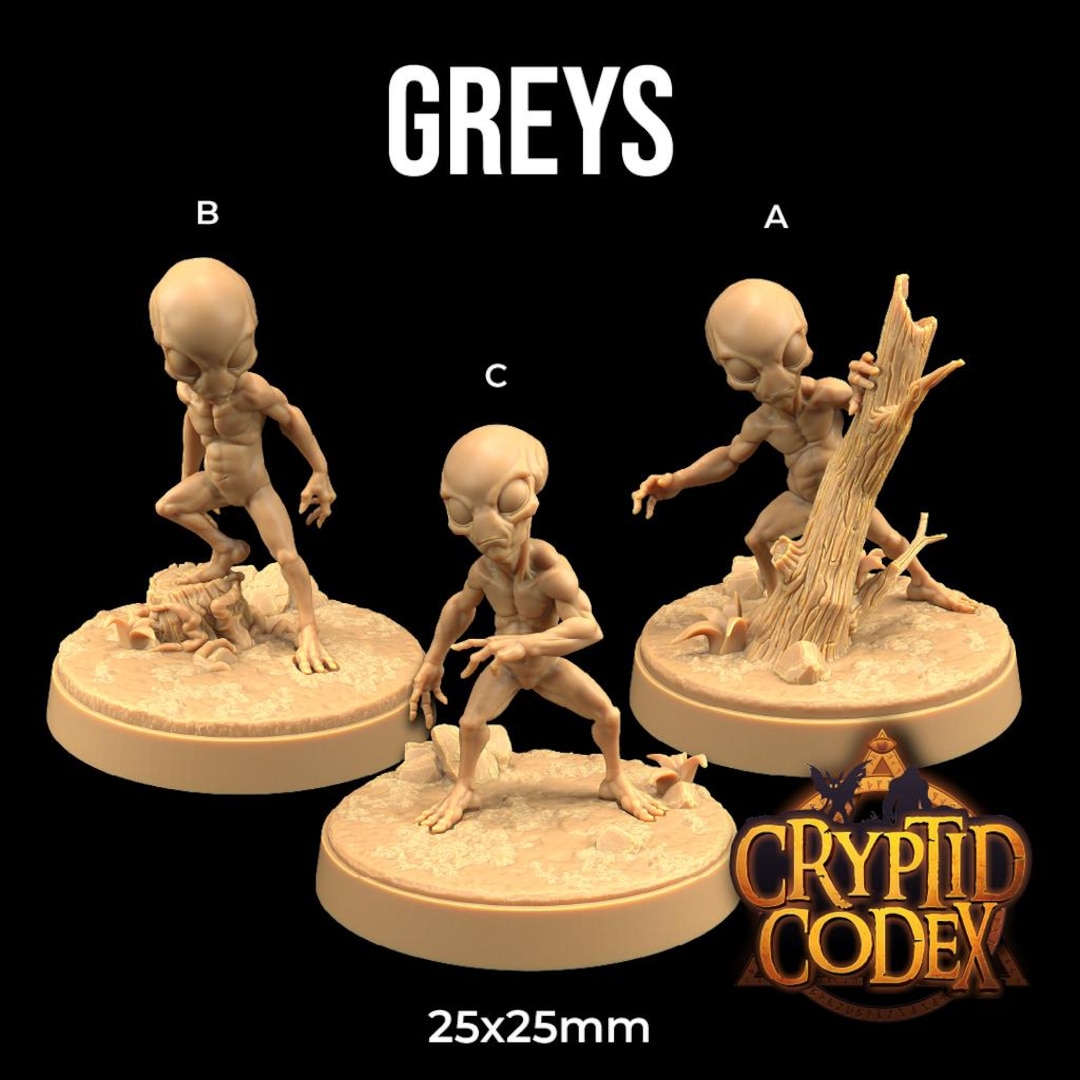 Grey Cryptid Alien DND Myth Legend Cryptid Codex | the Dragon Trappers ...