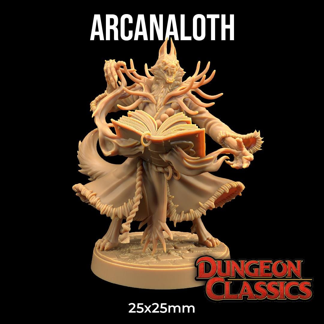 Arcanaloth Dnd Mini Dungeon Classic Jackal | the Dragon Trappers Lodge ...