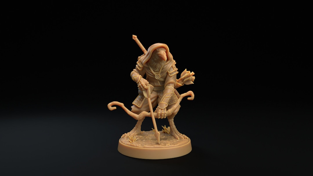 Ravenfolk Archer Rogue Fighter Kenku | the Dragon Trappers Lodge | 32mm ...