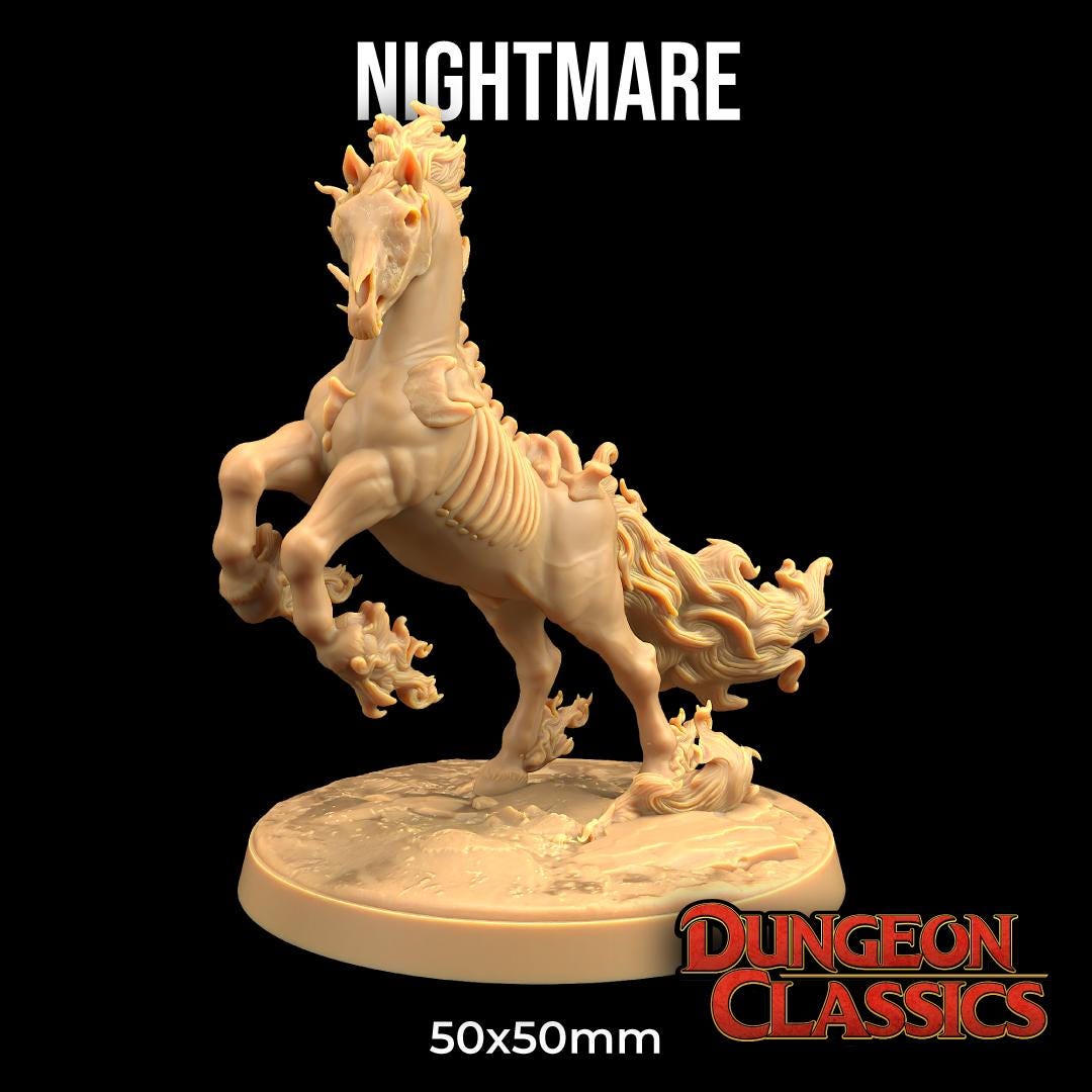 Nightmare Horse Dnd Mini Dungeon Classic | the Dragon Trappers Lodge ...