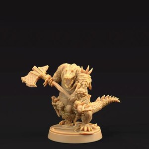 Mire Brute Lizardfolk Gatorfolk Dnd Mini for Dungeons and Dragons Gift ...